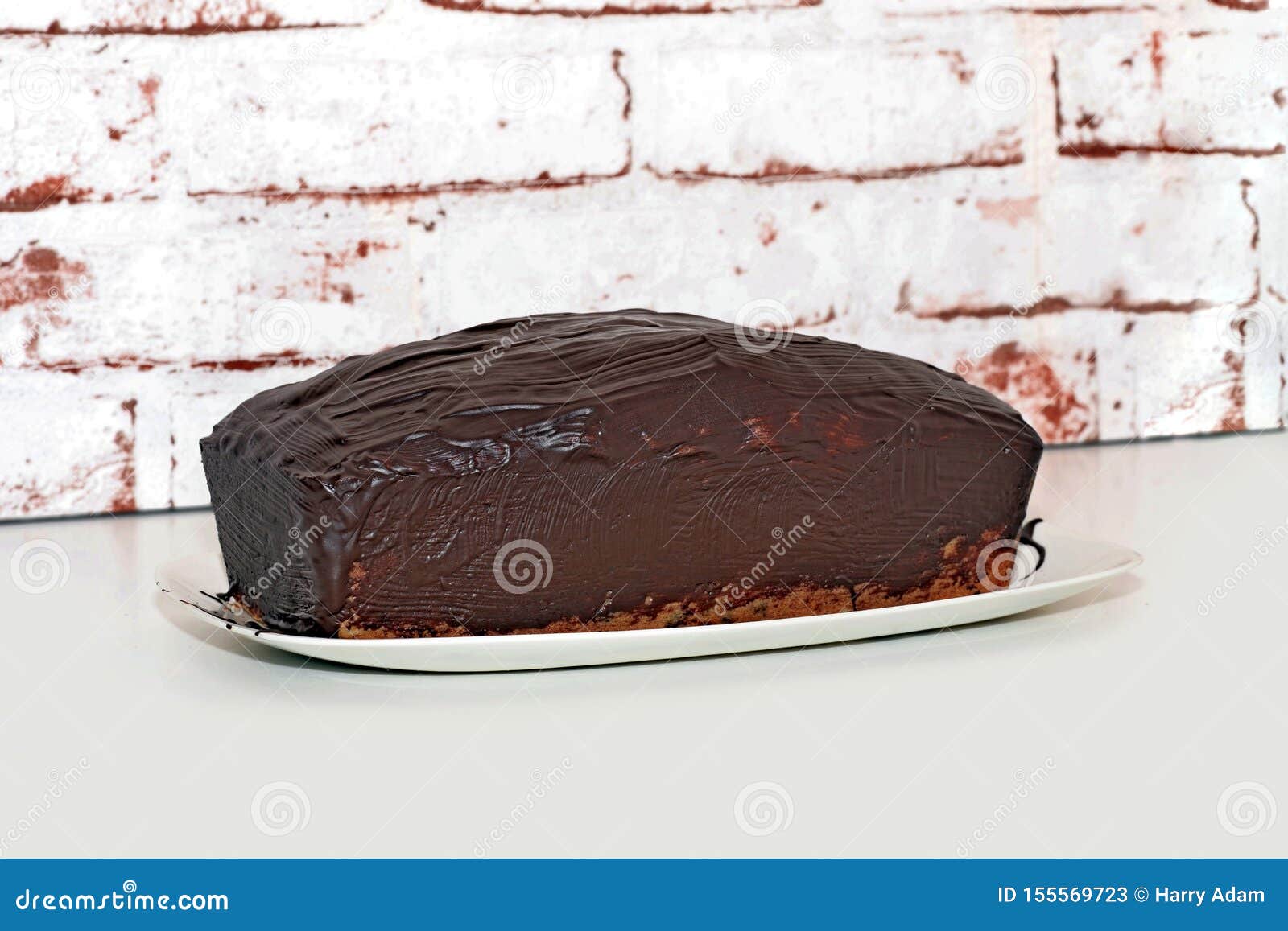 Sponge Cake, Pot Cake or Also Called Box Cake with Chocolate Sauce ...