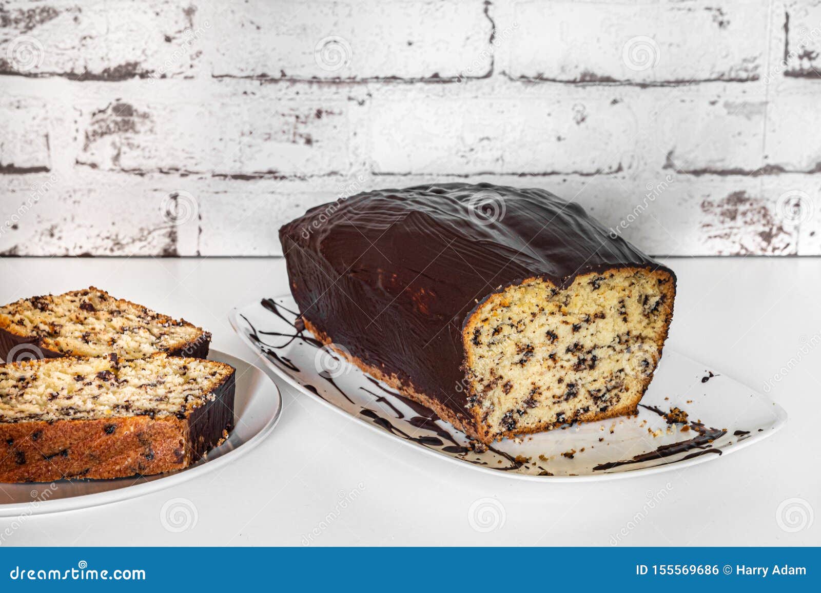 Sponge Cake, Pot Cake or Also Called Box Cake with Chocolate Sauce ...