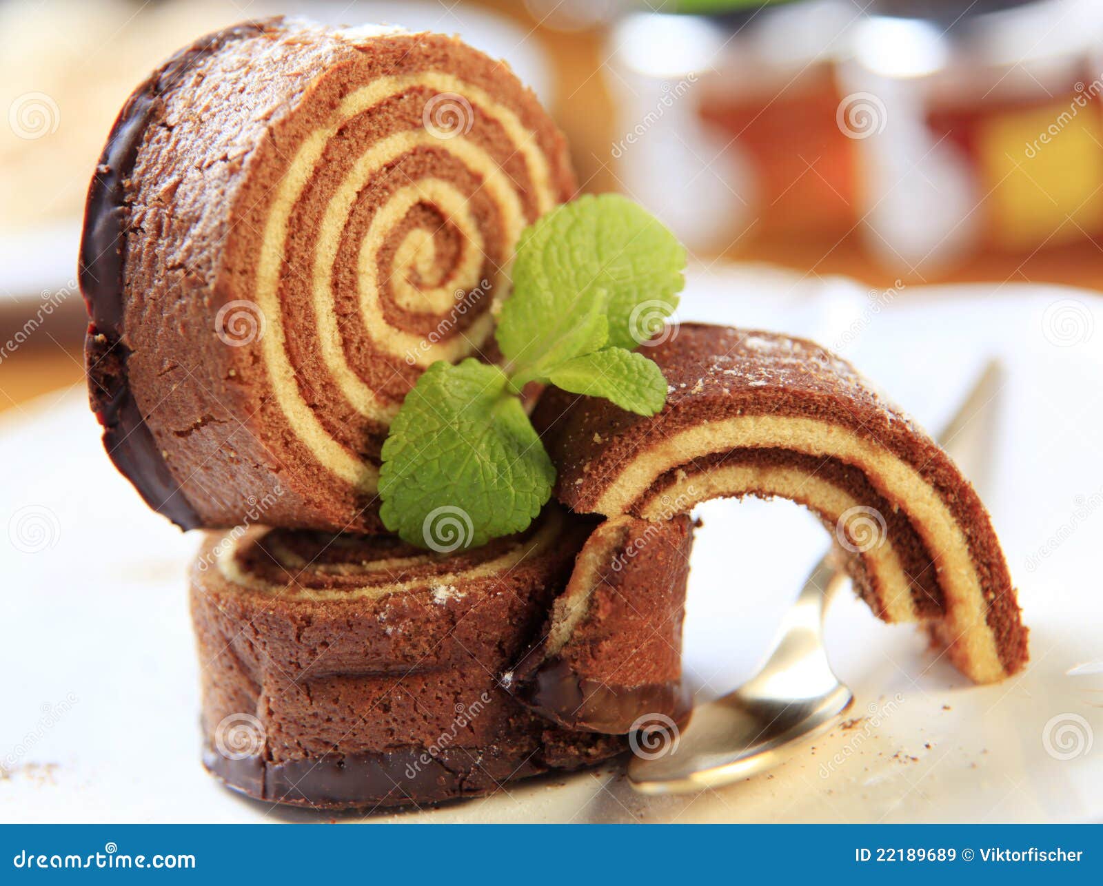 Sponge cake roll stock image. Image of sweet, sponge - 22189689