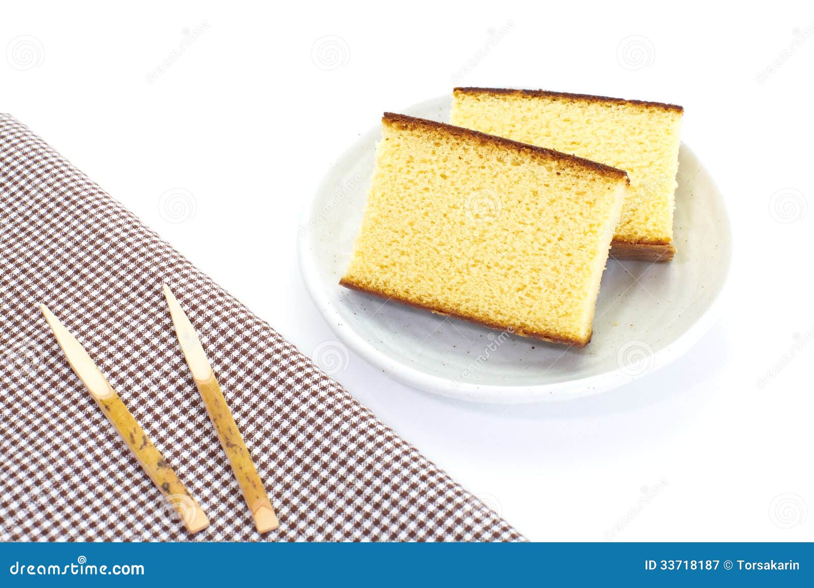 Sponge cake stock image. Image of cake, coated, portion - 33718187