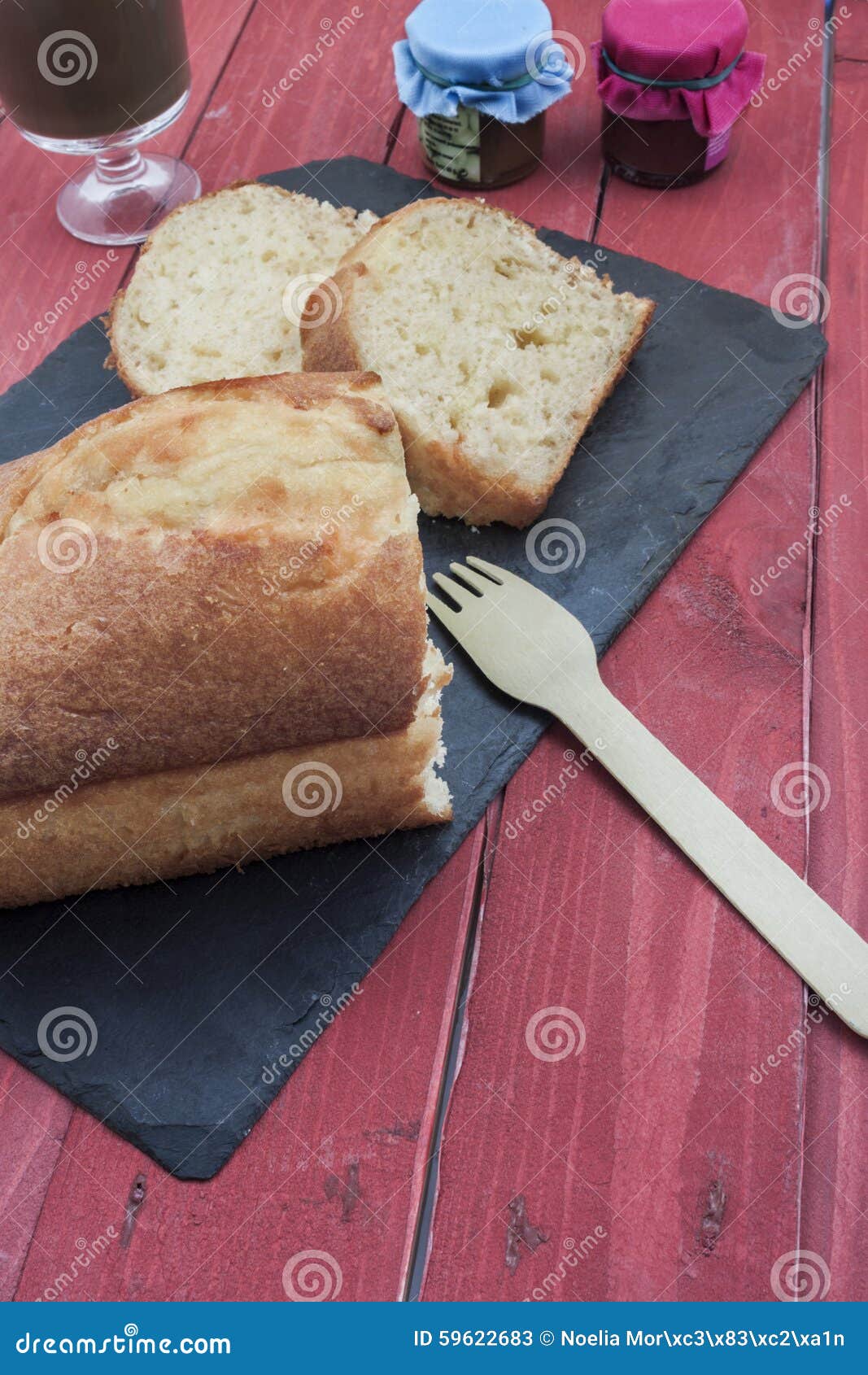 Sponge cake vertical stock image. Image of pastry, portion - 59622683