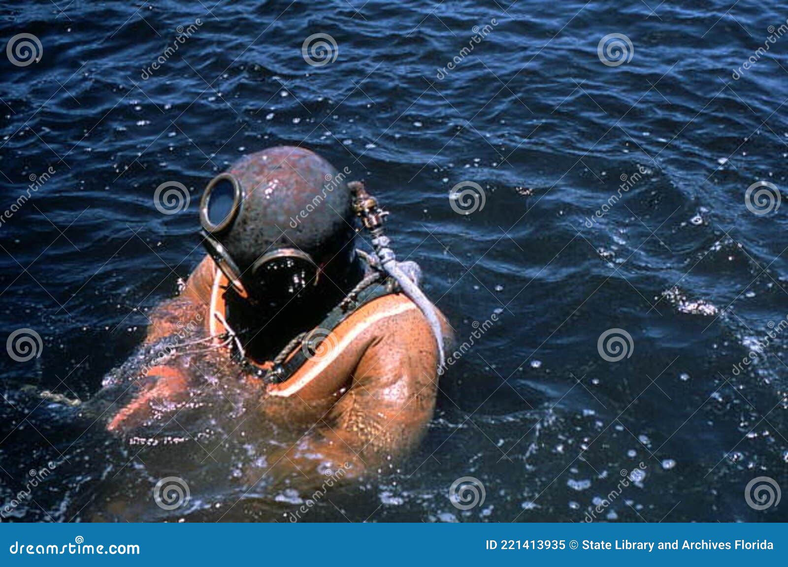 Sponge Diver Breaking The Surface Picture. Image: 221413935