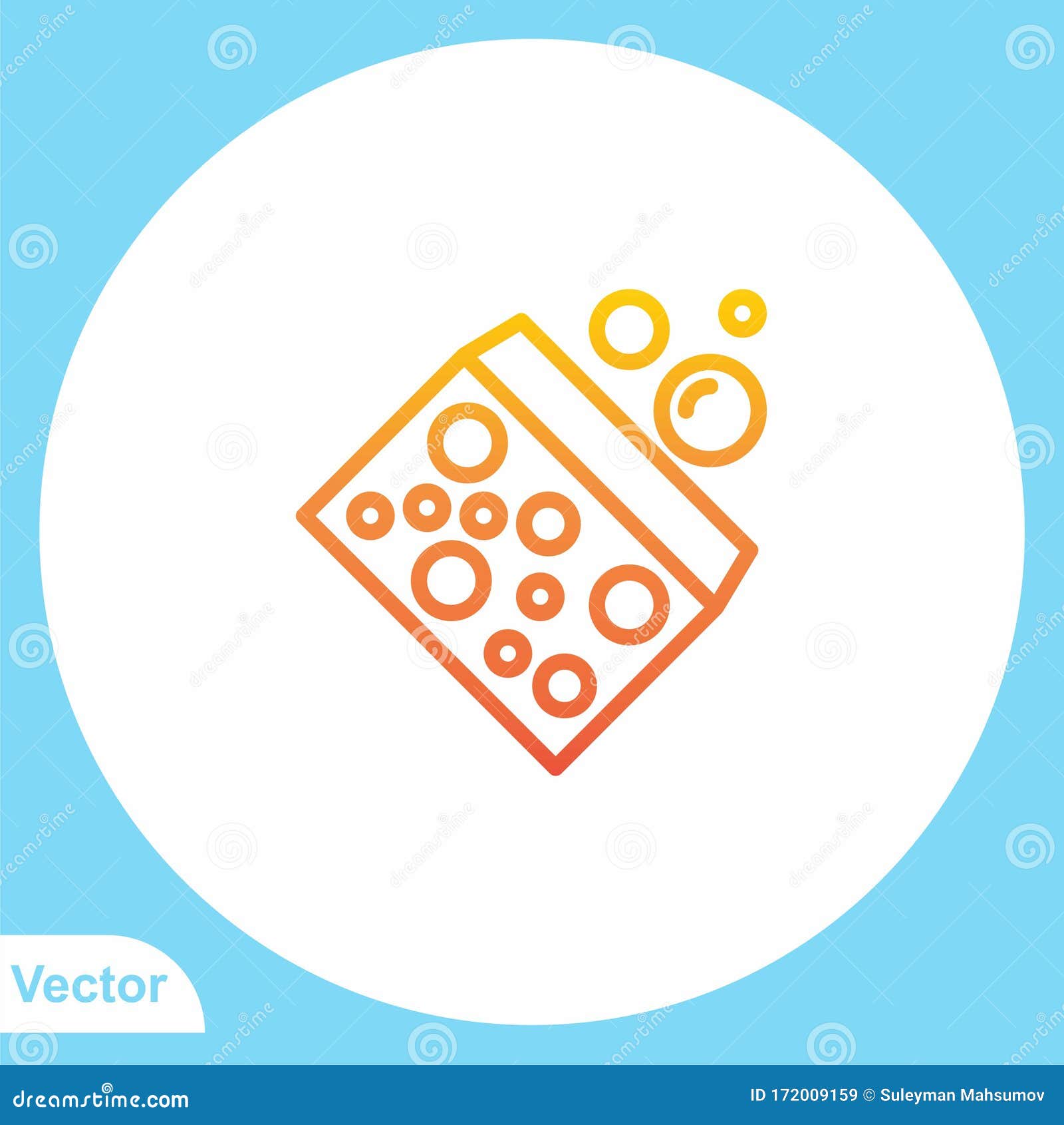 Sponge Flat Vector Icon Sign Symbol Stock Vector - Illustration of ...
