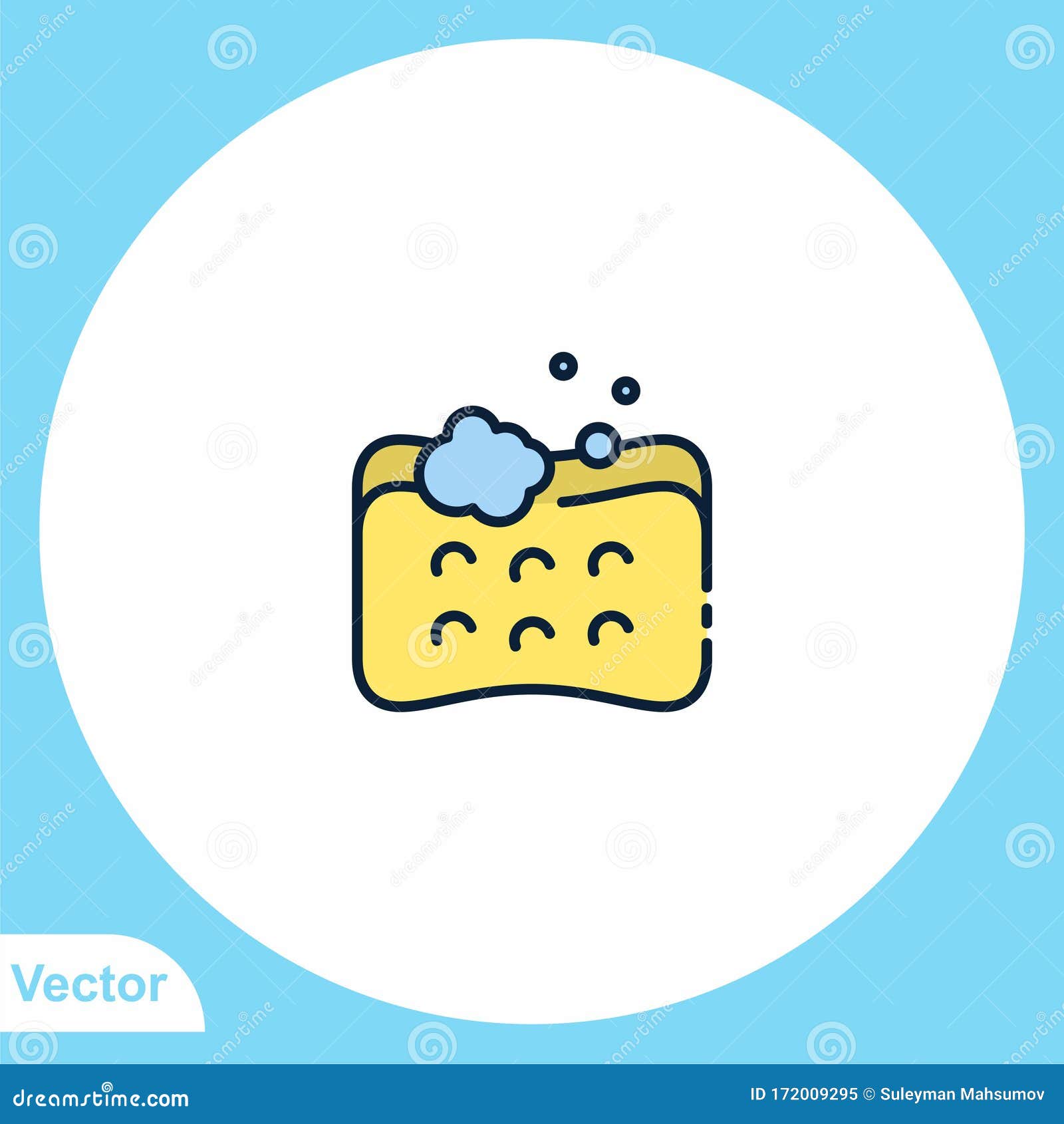 Sponge Flat Vector Icon Sign Symbol Stock Vector - Illustration of ...