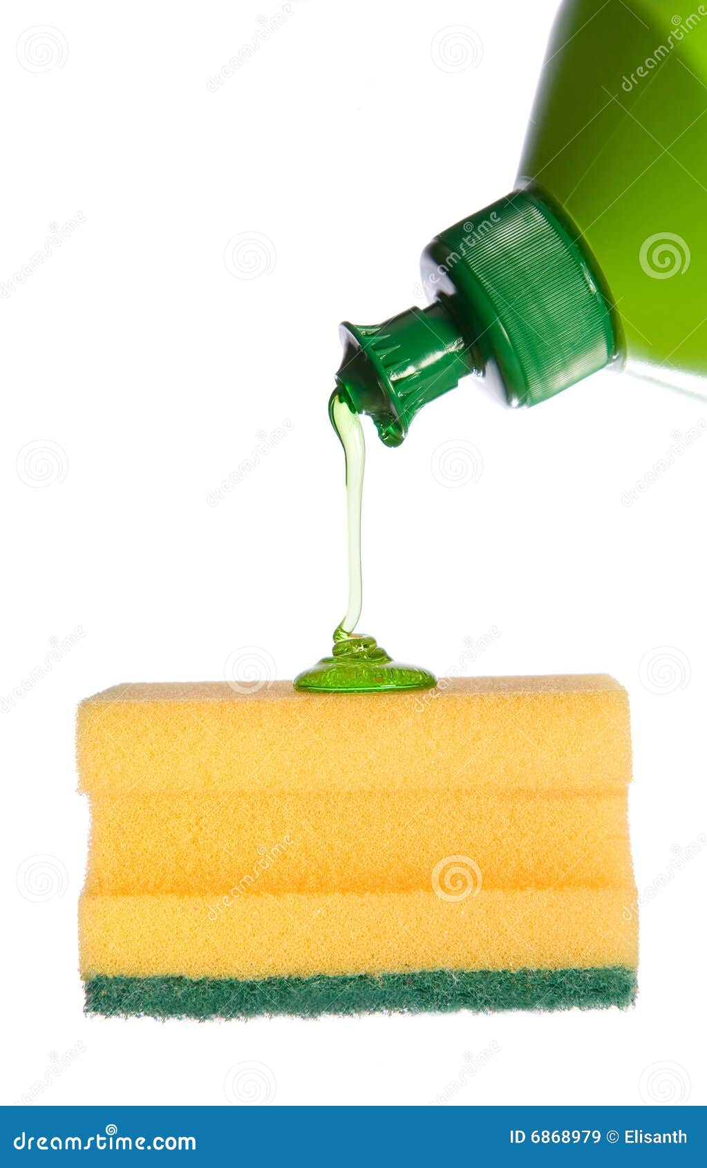Sponge with Flowing Detergent Stock Image - Image of vertical ...