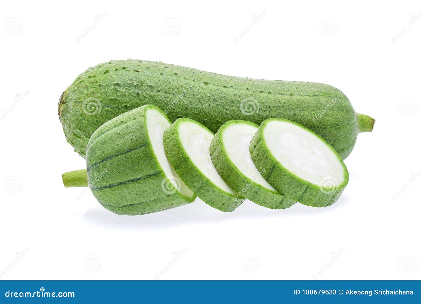 Sponge Gourd Isolated on White Background Stock Image - Image of ...