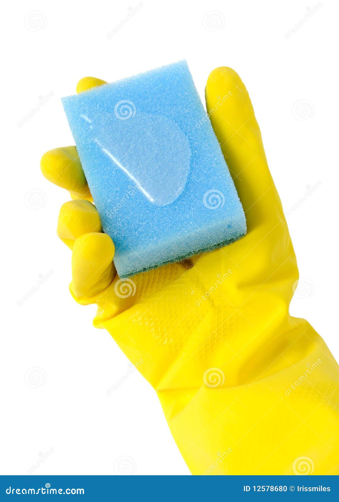 Sponge in the hand stock photo. Image of utensils, cleanliness - 12578680