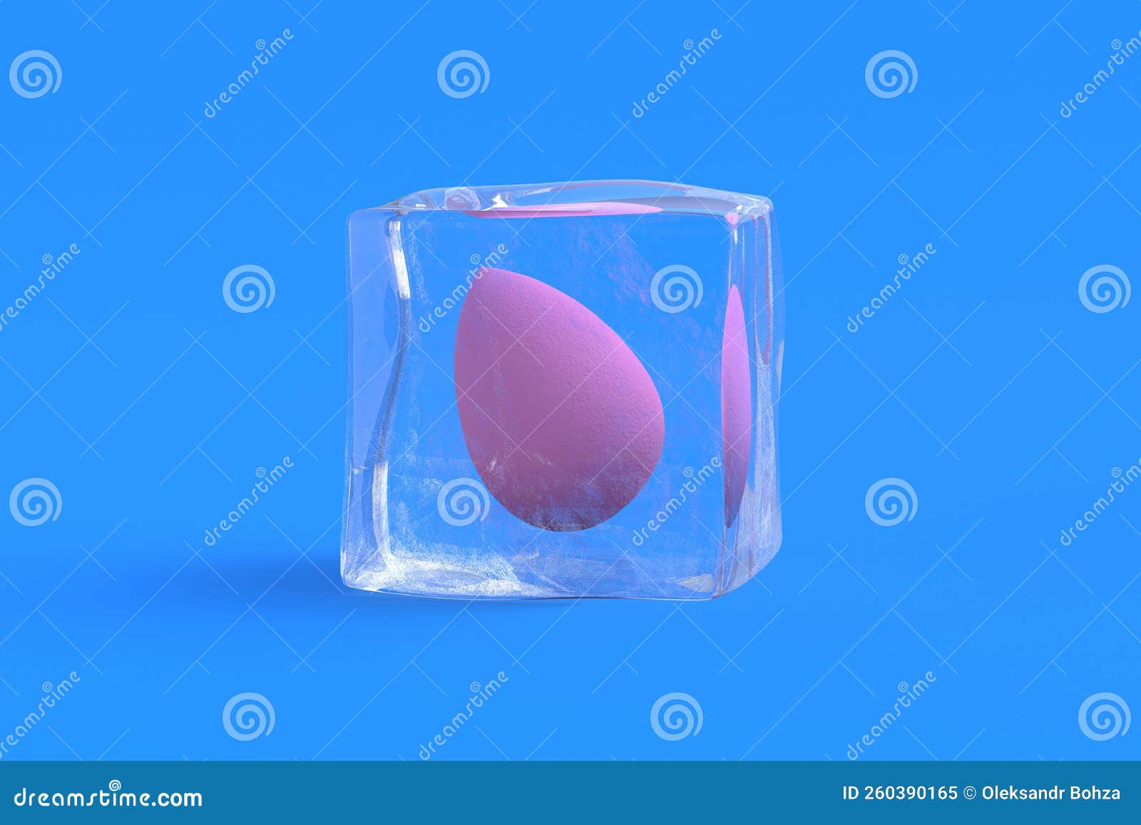 Sponge in ice cube stock illustration. Illustration of piece - 260390165