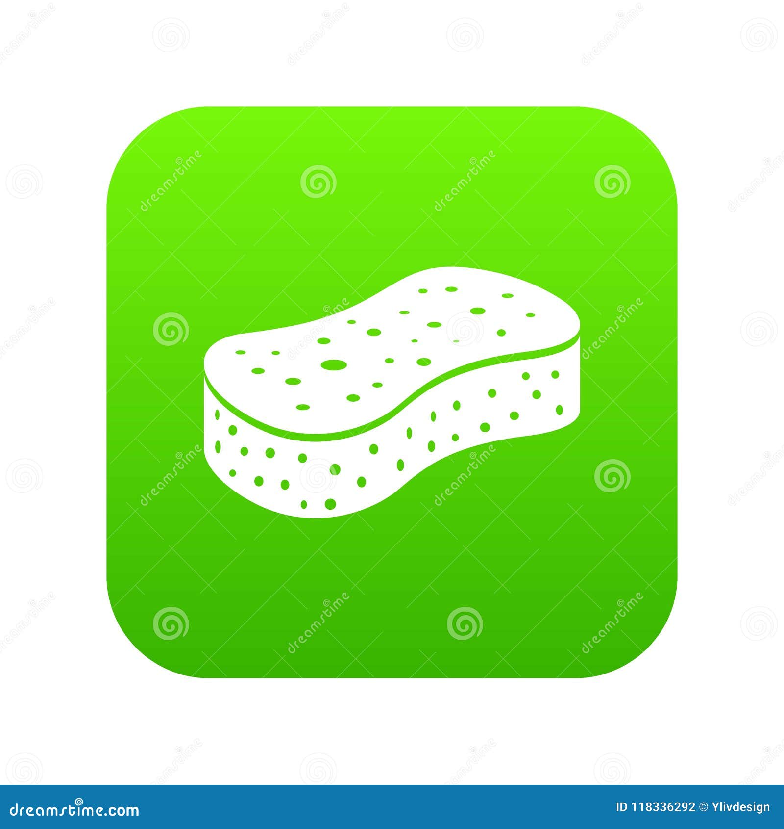 Sponge icon, simple style stock vector. Illustration of vector - 118336292