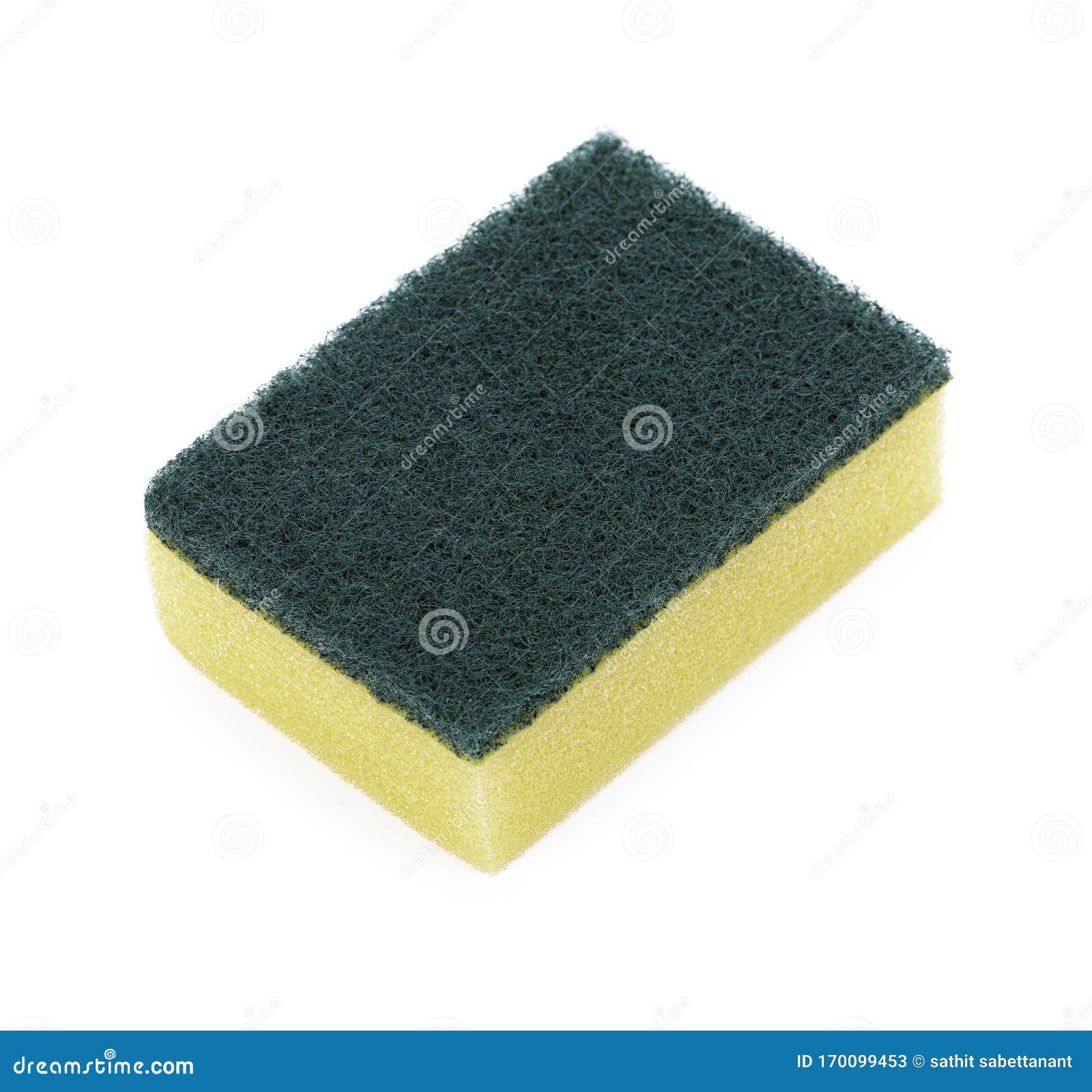 Sponge Isolated on White Background Stock Image - Image of kitchenware ...