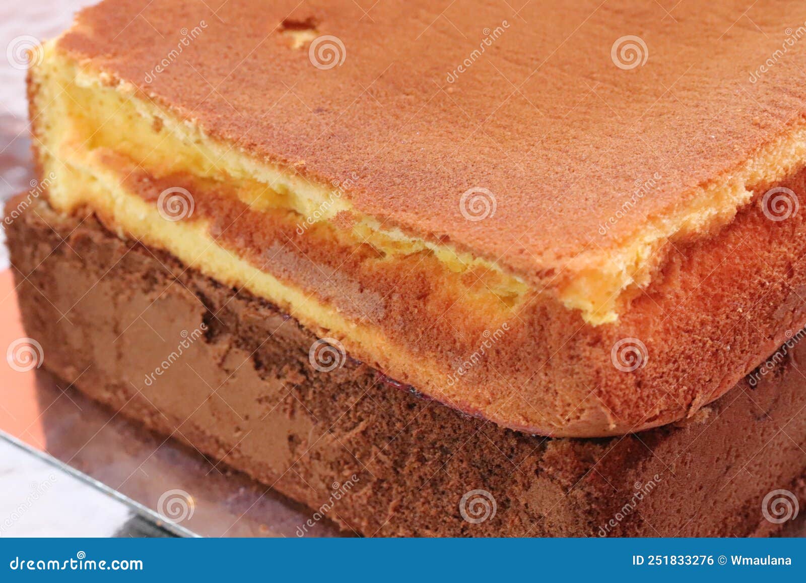 Whole Layer Sponge before Decorating Stock Photo - Image of biscuit ...