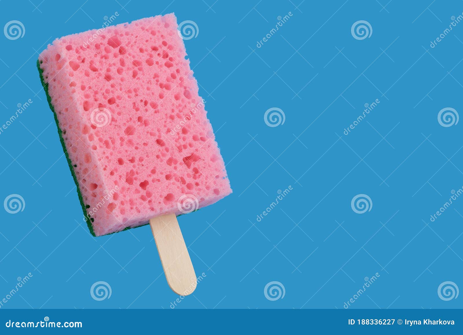 Sponge Popsicle on a Stick Isolated Stock Image - Image of bath ...