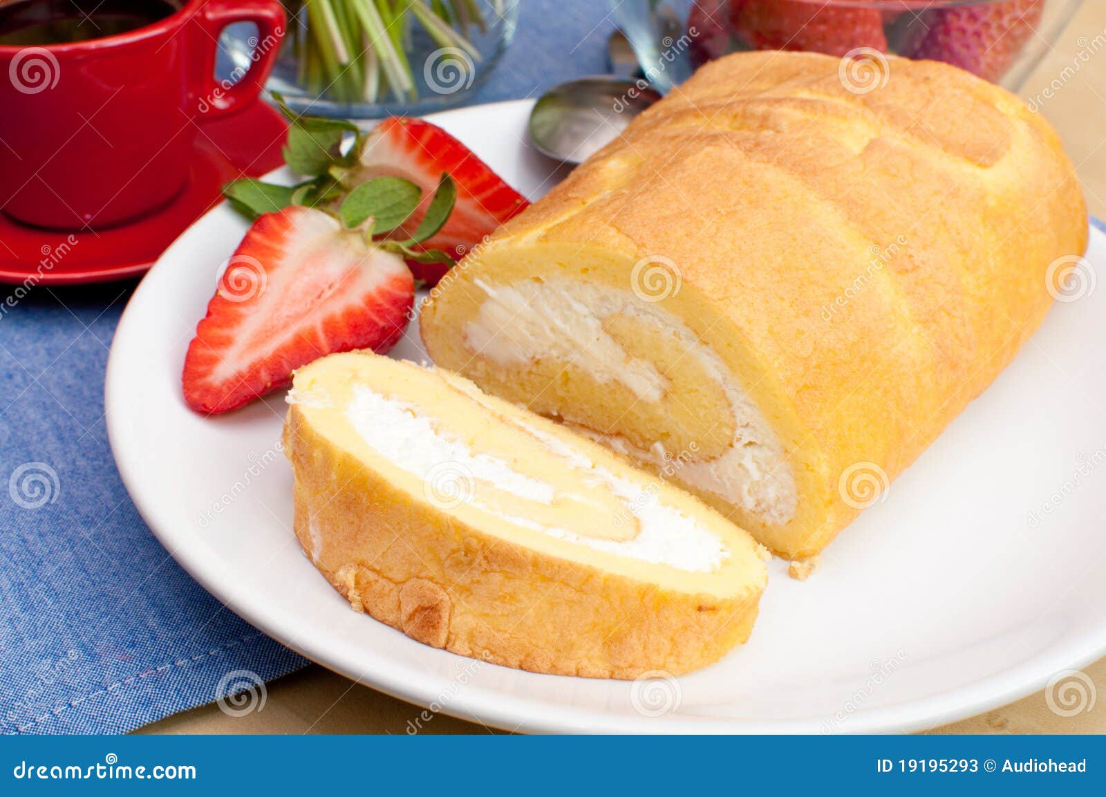 Sponge Roll stock image. Image of sugar, food, life, cooking - 19195293