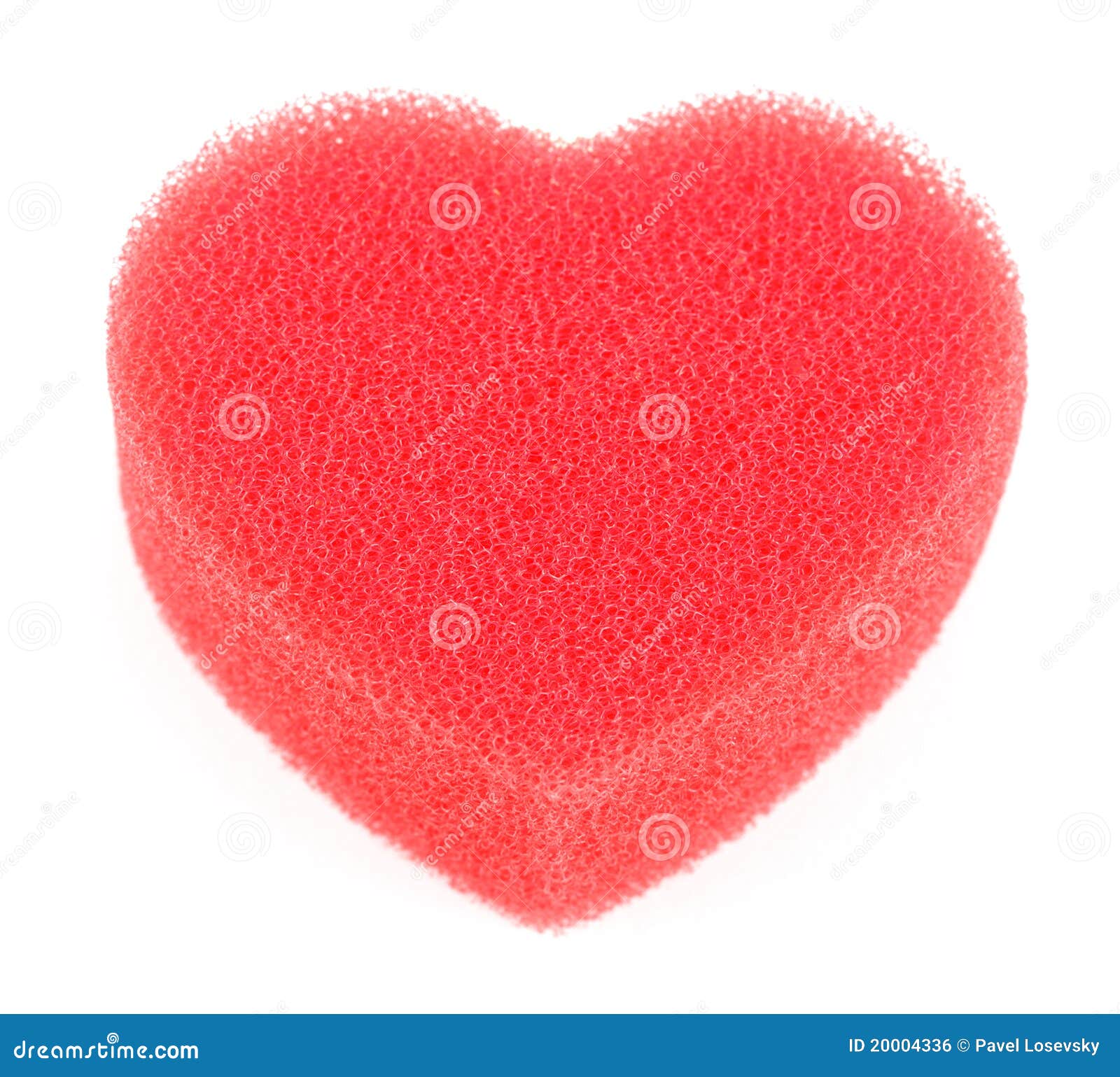 Sponge for Shower in Form of Heart Isolated Stock Photo - Image of ...