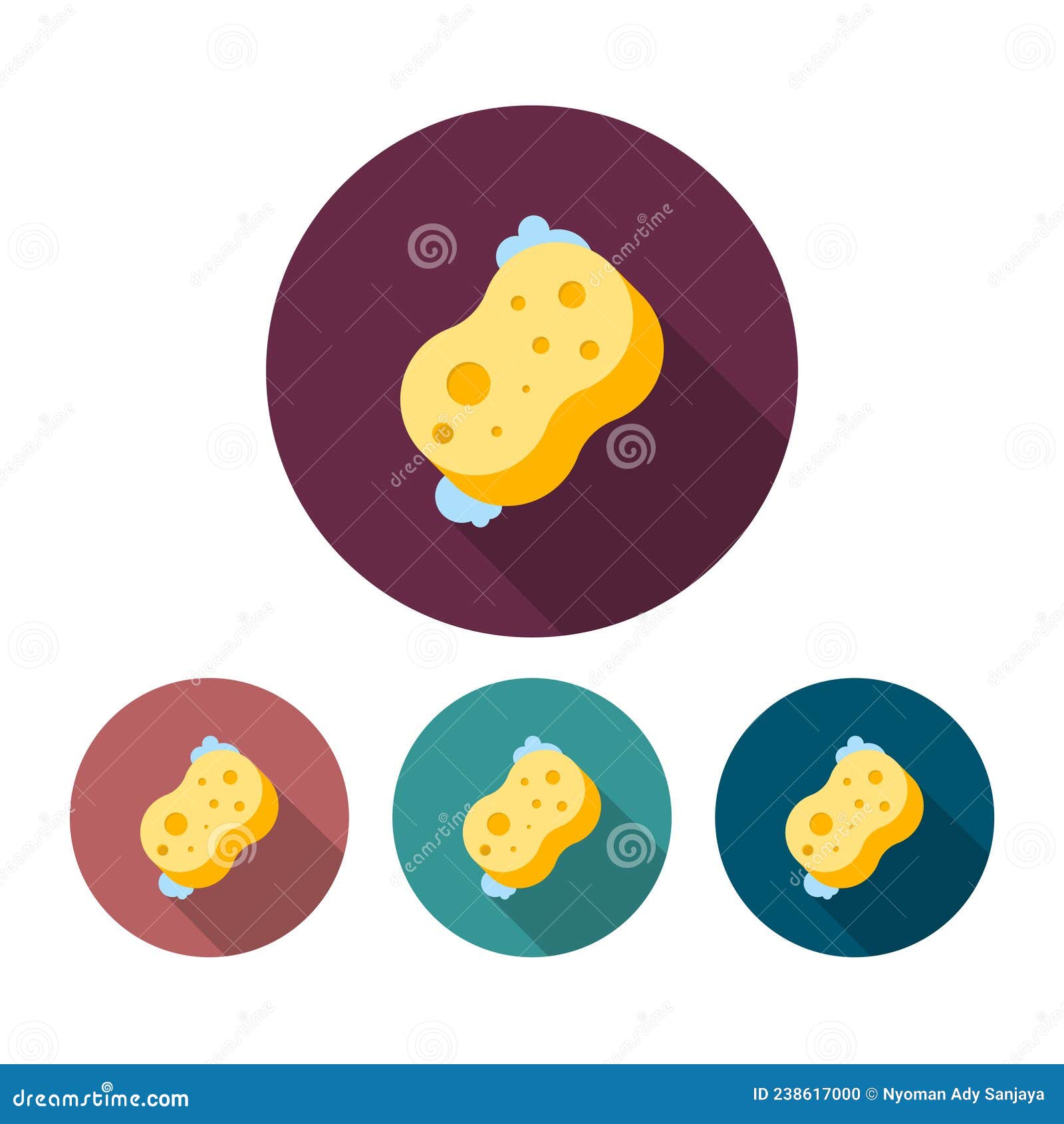 Sponge Vector Icon Symbol, Flat Design, Long Shadow, Eps10 Stock Vector ...