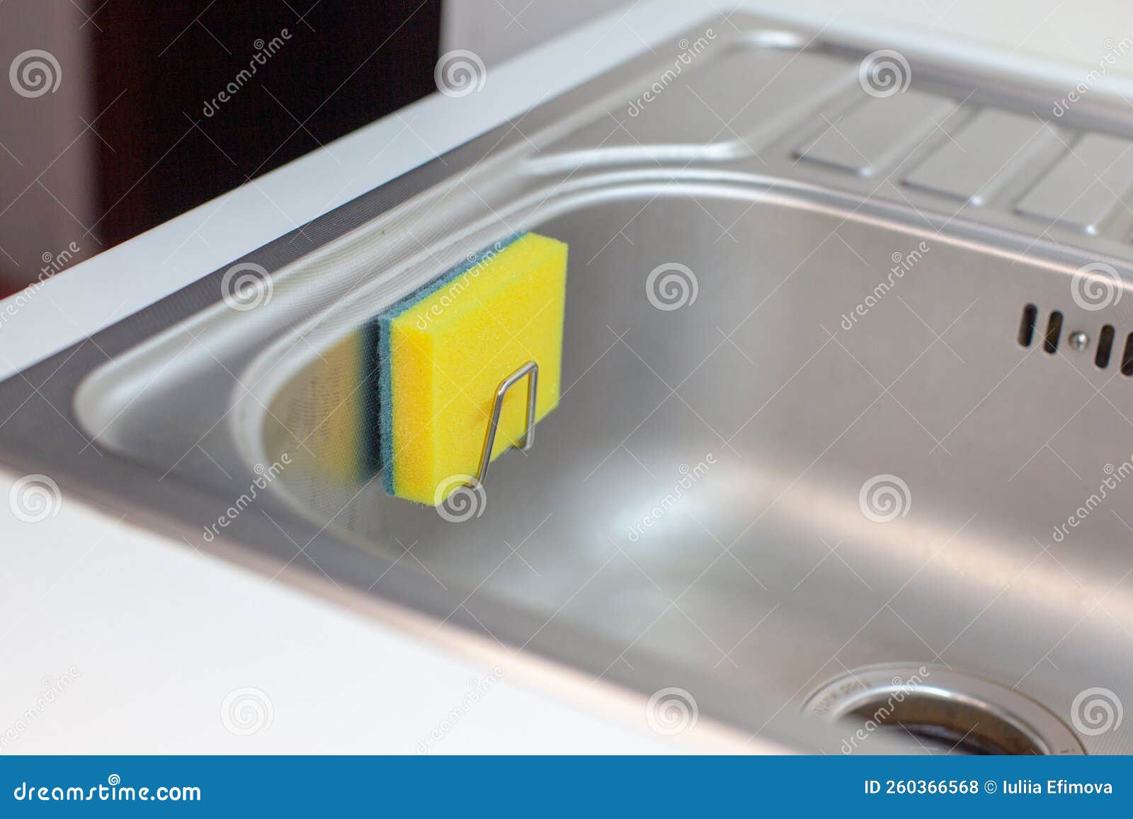 Sponge for Washing Dishes. Storage Ideas, Sink in the Kitchen Stock ...