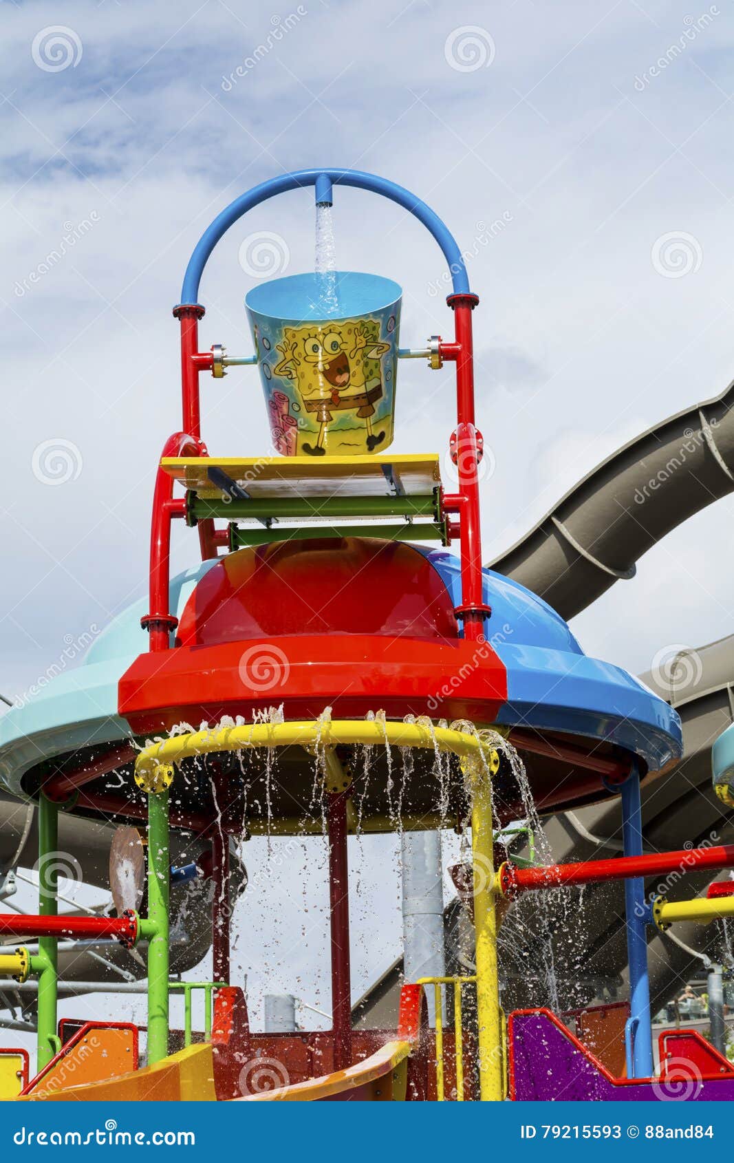 Spongebob Bucket in Children Water Park Editorial Stock Photo - Image ... Spongebob Bucket in Children Water Park Editorial Stock Photo - Image ...