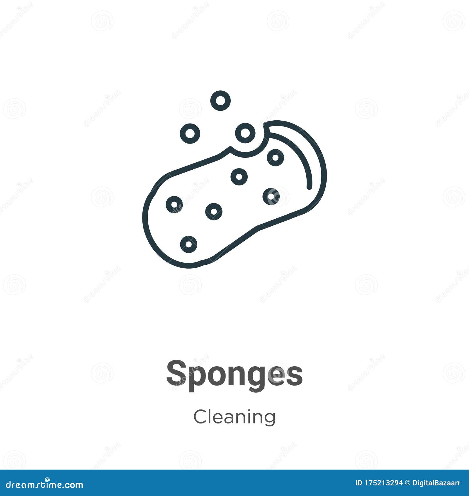 Sponges Outline Vector Icon. Thin Line Black Sponges Icon, Flat Vector ...