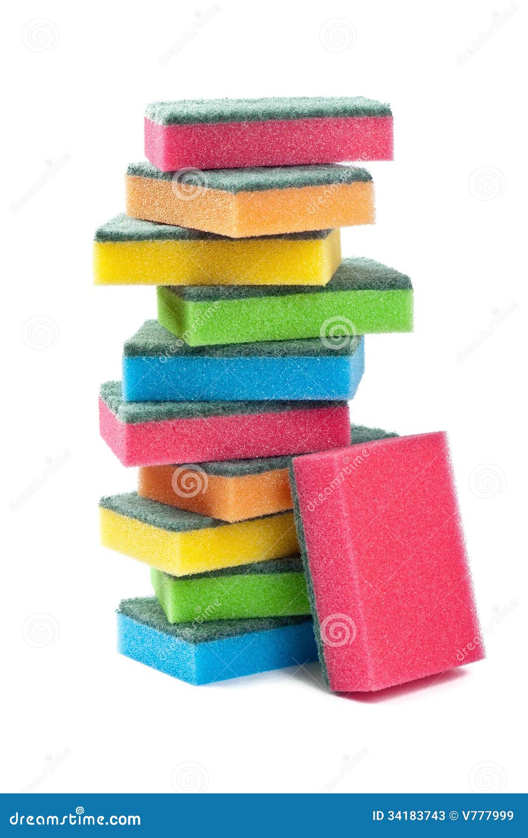 Sponges tower stock image. Image of household, washing - 34183743