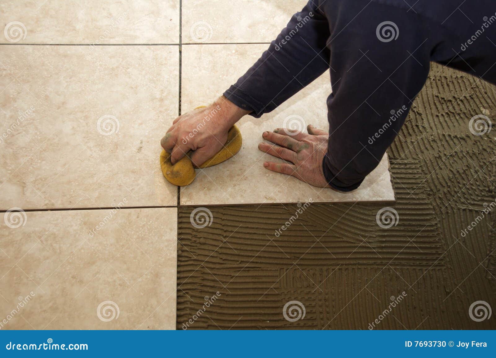 Sponging Ceramic Tile stock photo. Image of tile, joints - 7693730