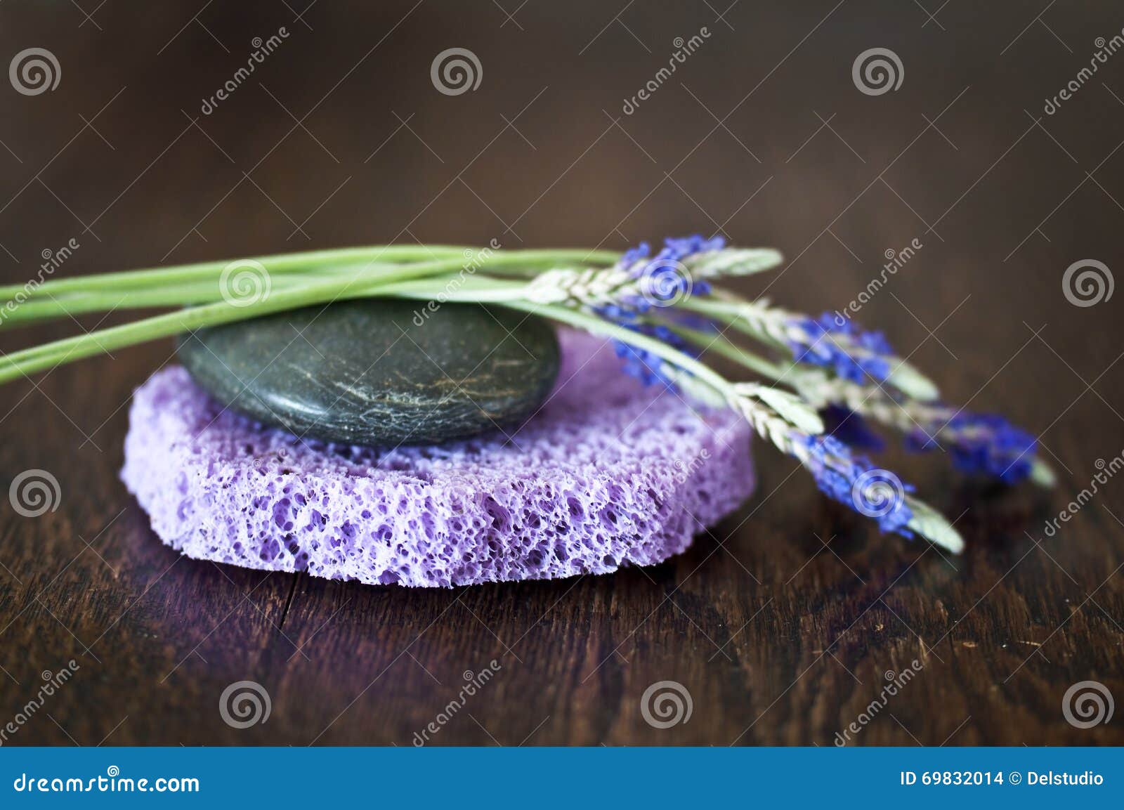 Sponse and lavender stock photo. Image of relaxation - 69832014