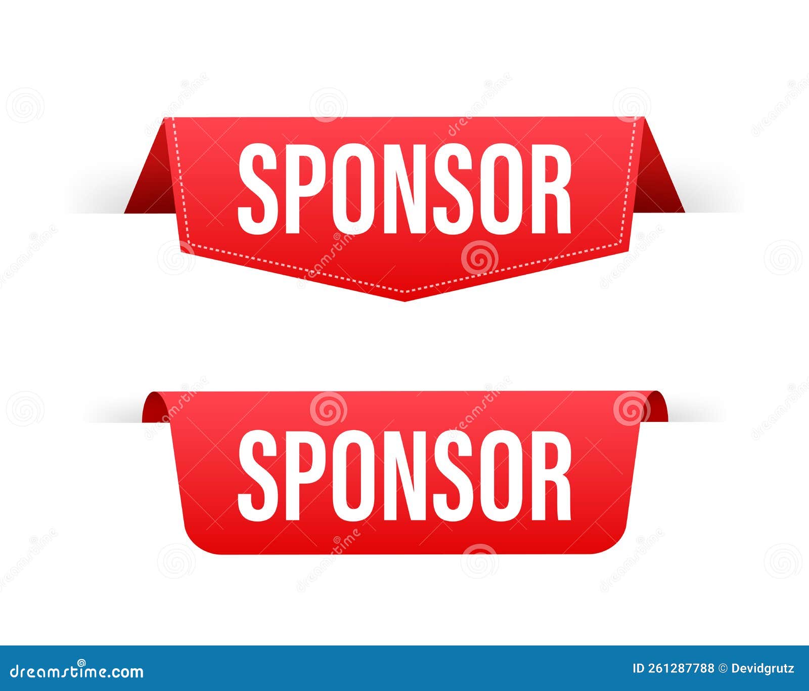 Sponsor Award Web Emblem. Vector Stock Illustration Stock Vector ...