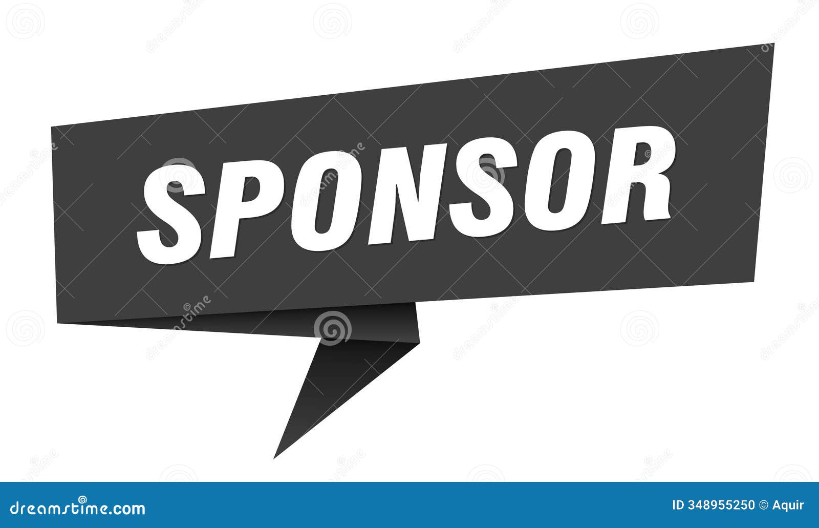 Sponsor Banner. Sponsor Speech Bubble, Label, Sticker, Sign Template ...