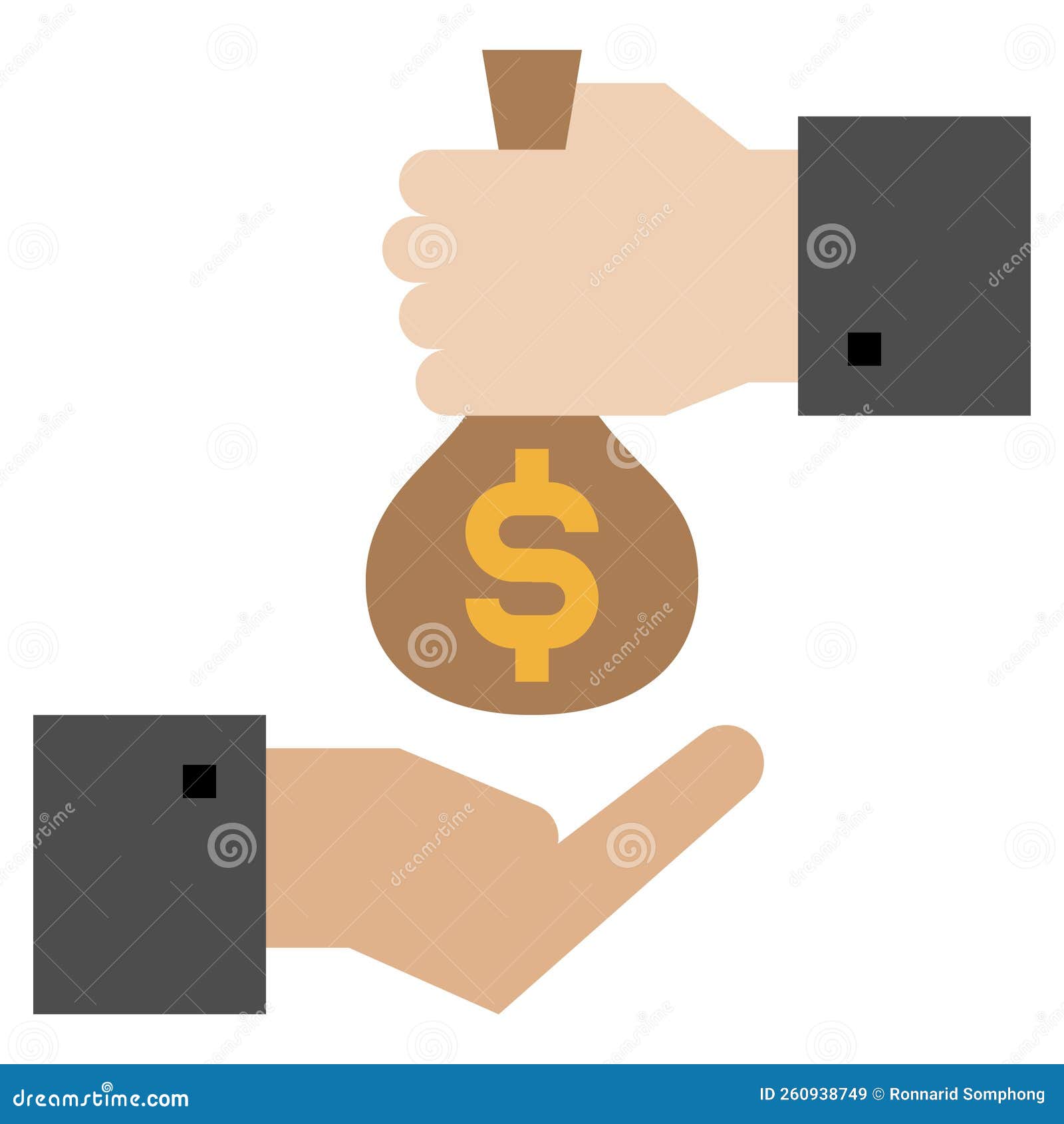 Sponsor Flat Icon Business Vector Illustration Stock Vector ...