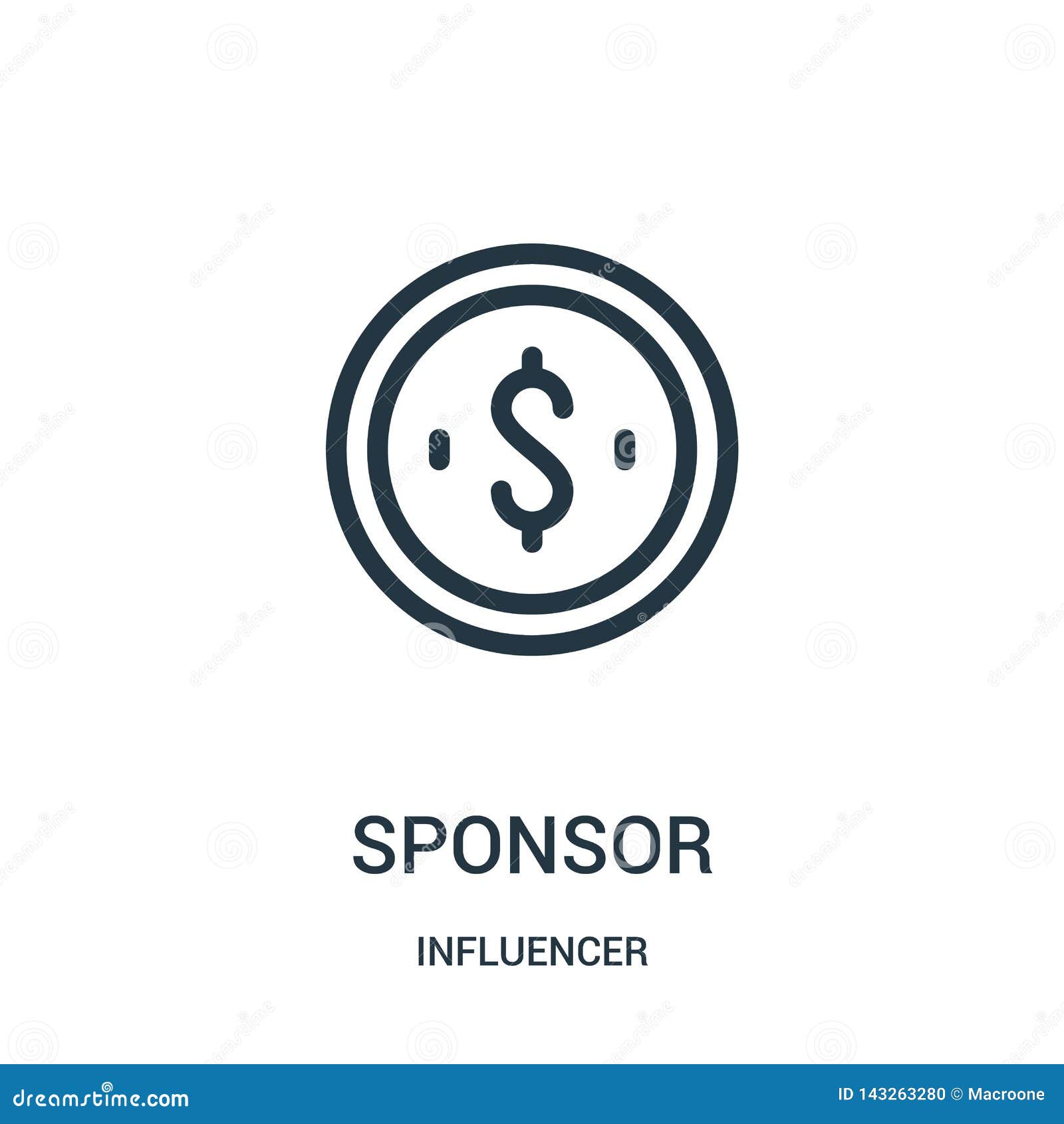 Sponsor Icon From Streaming Collection. Simple Line Sponsor Icon For ...