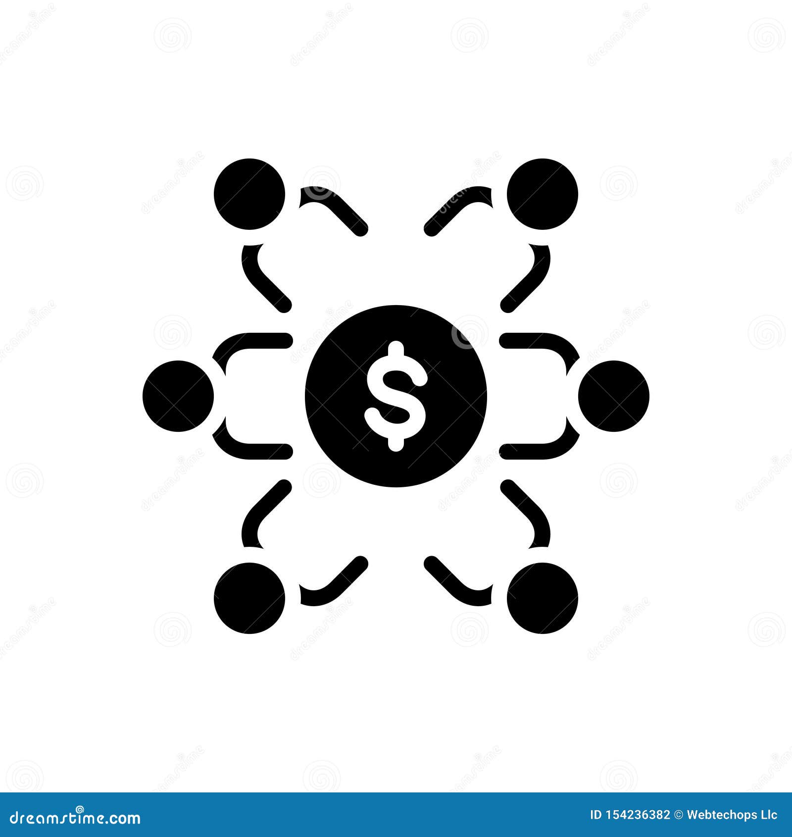 Black Solid Icon for Sponsor Investment, Sponsorship and Strategic ...