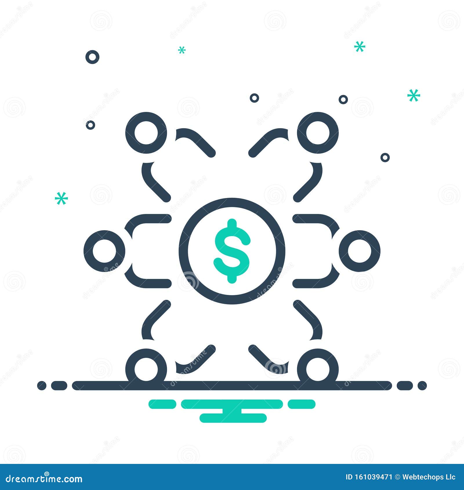 Mix Icon for Sponsor Investment, Sponsorship and Strategic Stock Vector ...