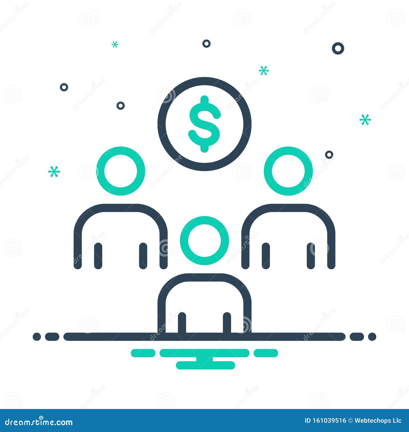 Mix Icon for Sponsor Investment, Sponsorship and Strategic Stock Vector ...