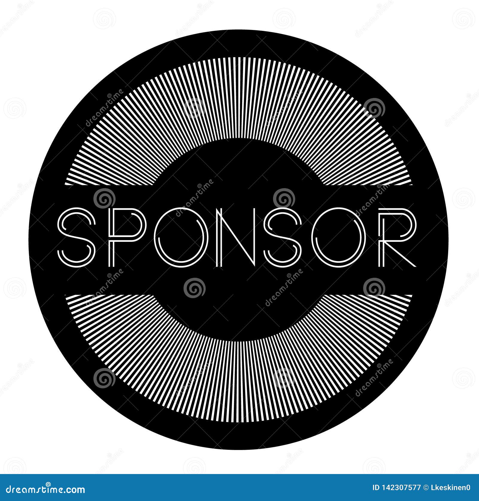 Sponsor label illustration stock vector. Illustration of money - 142307577
