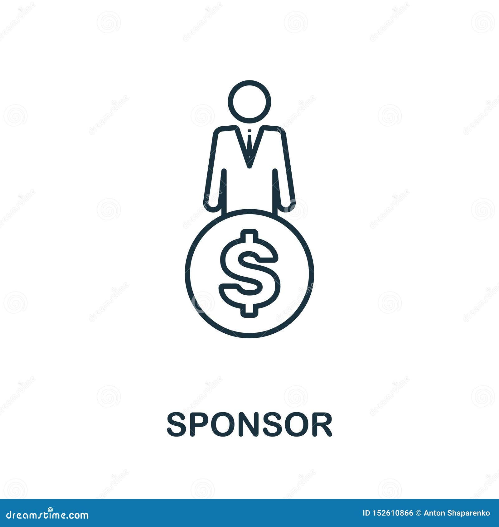Sponsor Outline Icon. Thin Line Concept Element from Business ...