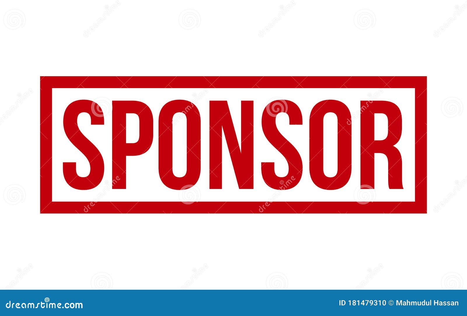 Sponsor Rubber Stamp. Red Sponsor Rubber Grunge Stamp Seal Vector ...