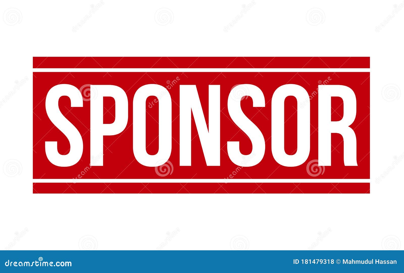 Sponsor Rubber Stamp. Red Sponsor Rubber Grunge Stamp Seal Vector ...