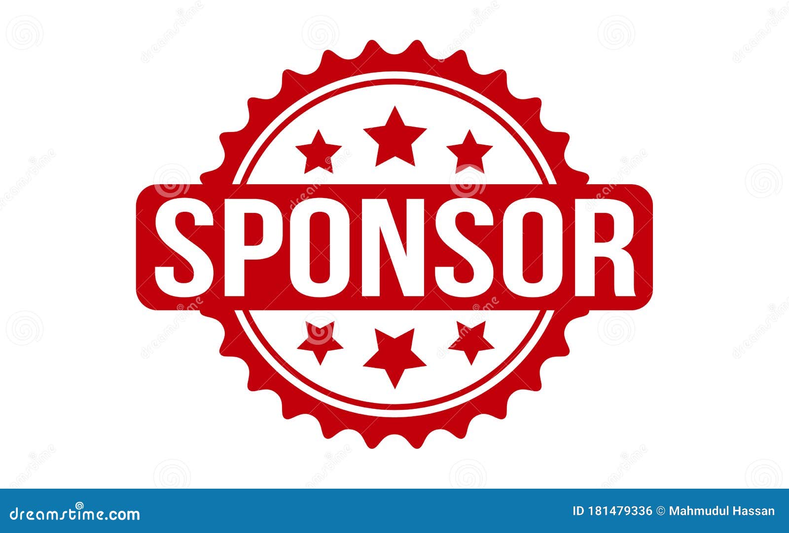 Sponsor Rubber Stamp. Red Sponsor Rubber Grunge Stamp Seal Vector ...