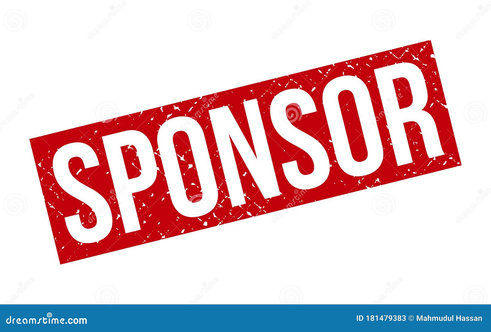 Sponsor Rubber Stamp. Red Sponsor Rubber Grunge Stamp Seal Vector ...