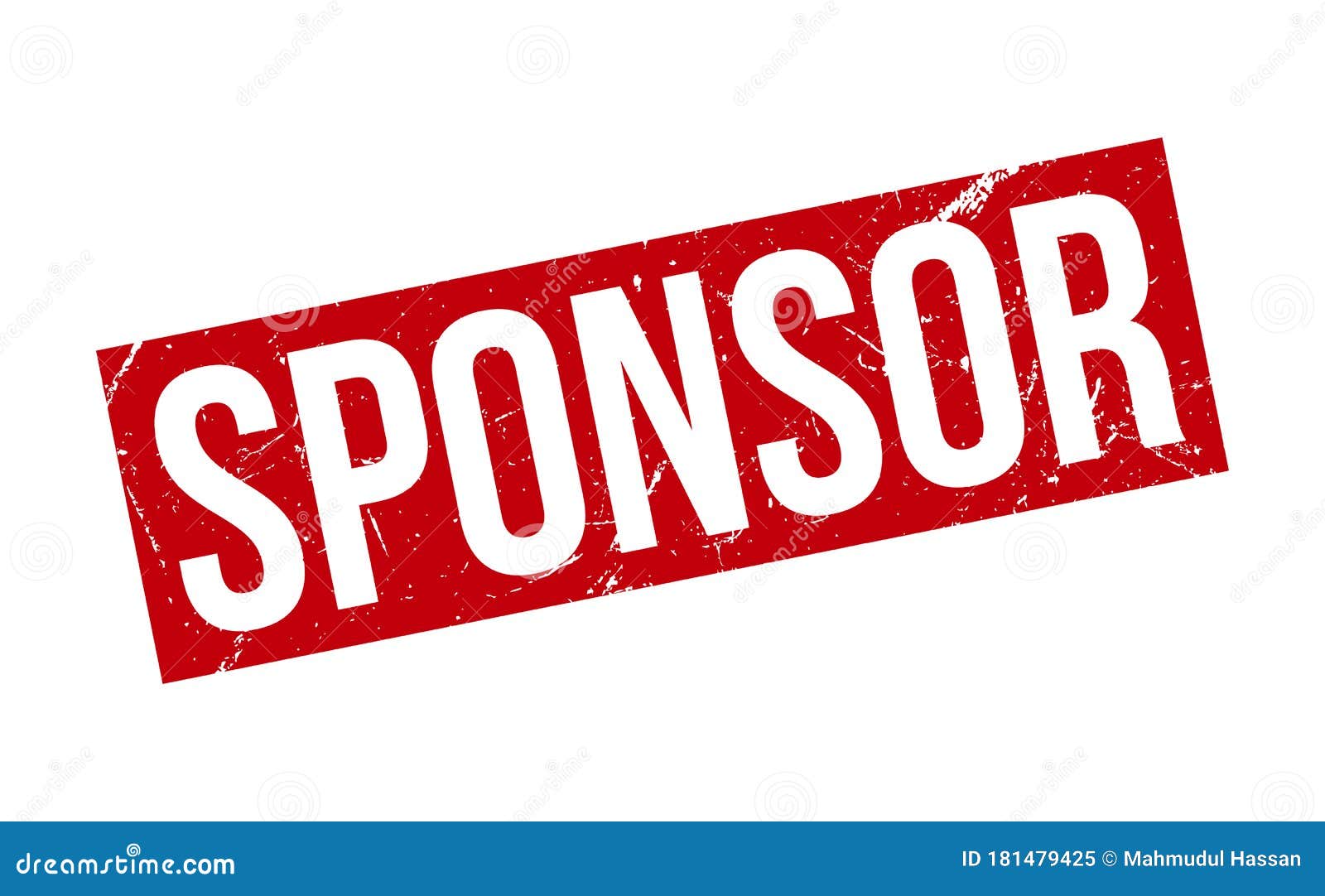 Sponsor Rubber Stamp. Red Sponsor Rubber Grunge Stamp Seal Vector ...