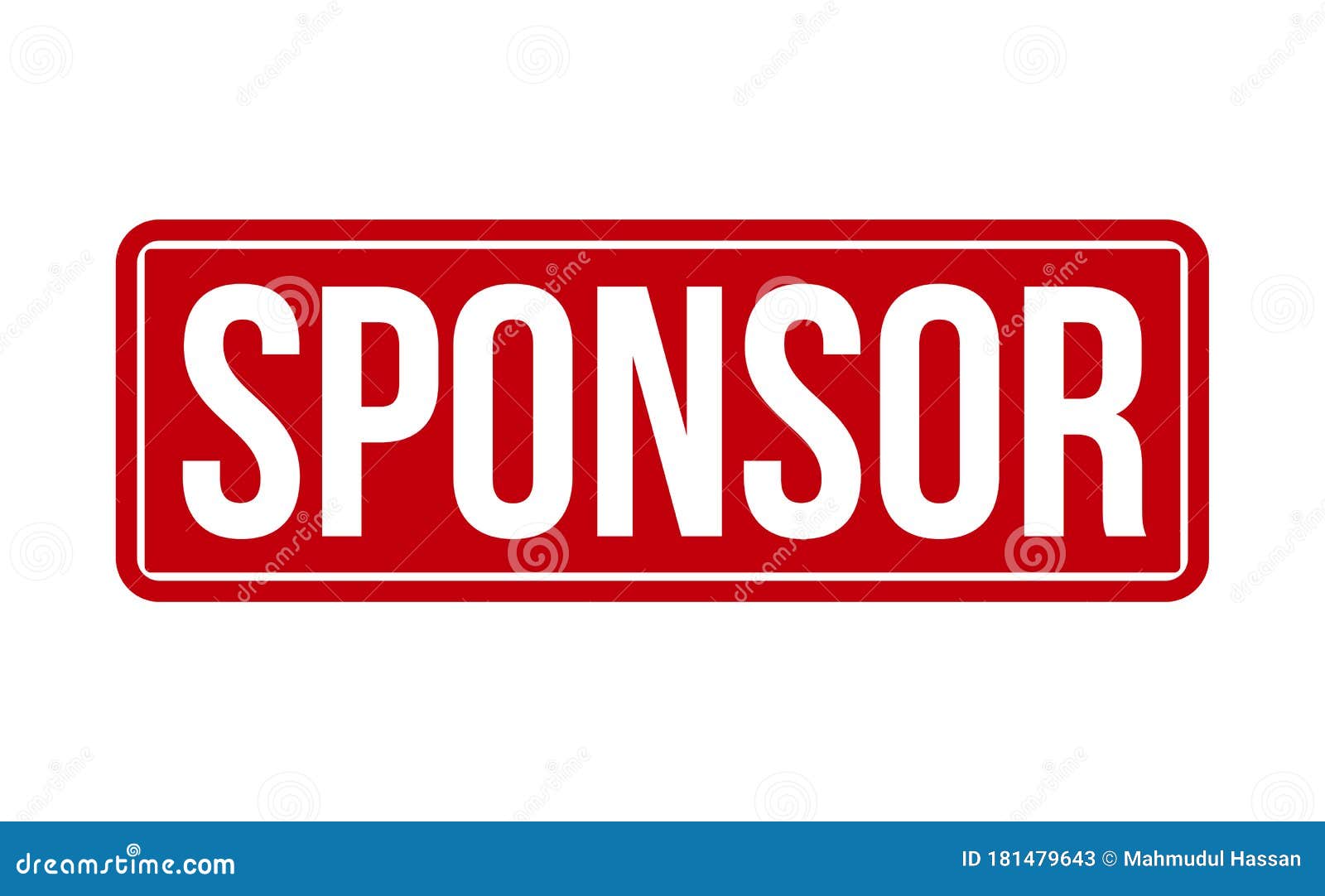 Sponsor Rubber Stamp. Red Sponsor Rubber Grunge Stamp Seal Vector ...