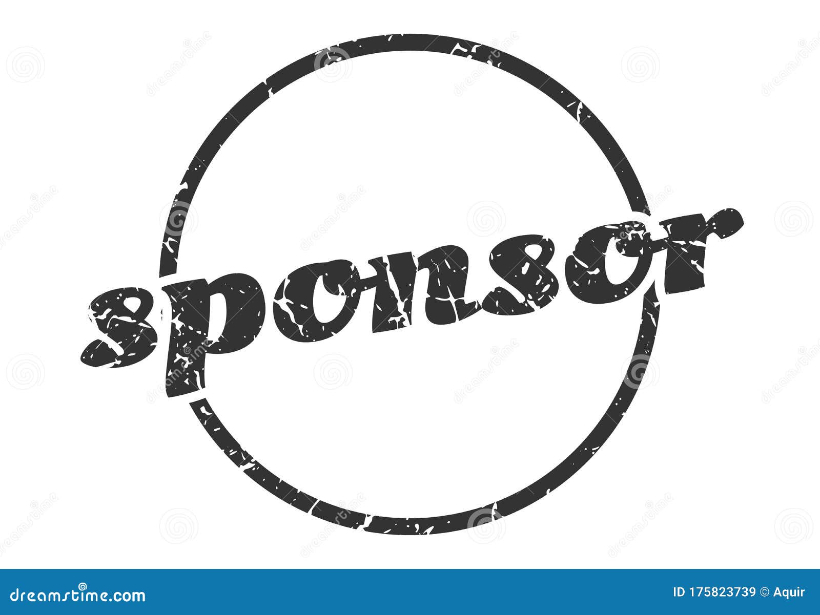 Sponsor Sign. Sponsor Round Vintage Stamp Stock Vector - Illustration ...
