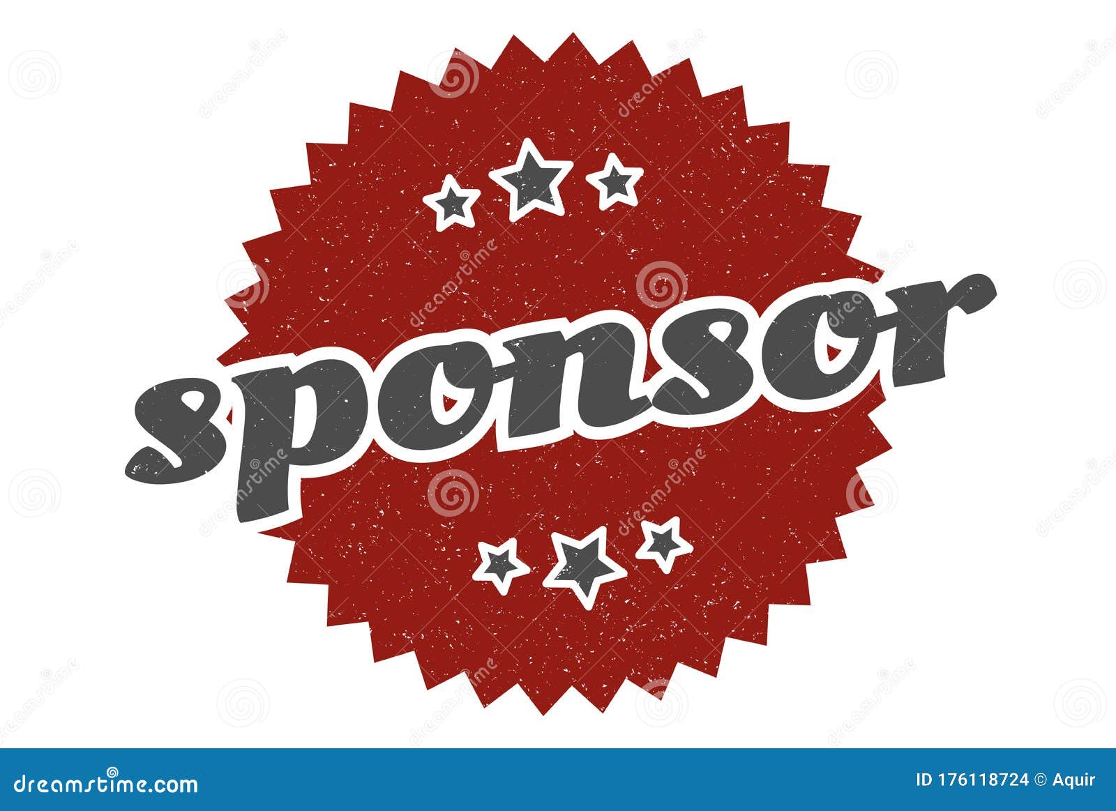 Sponsor Sign. Sponsor Vintage Retro Label Stock Vector - Illustration ...
