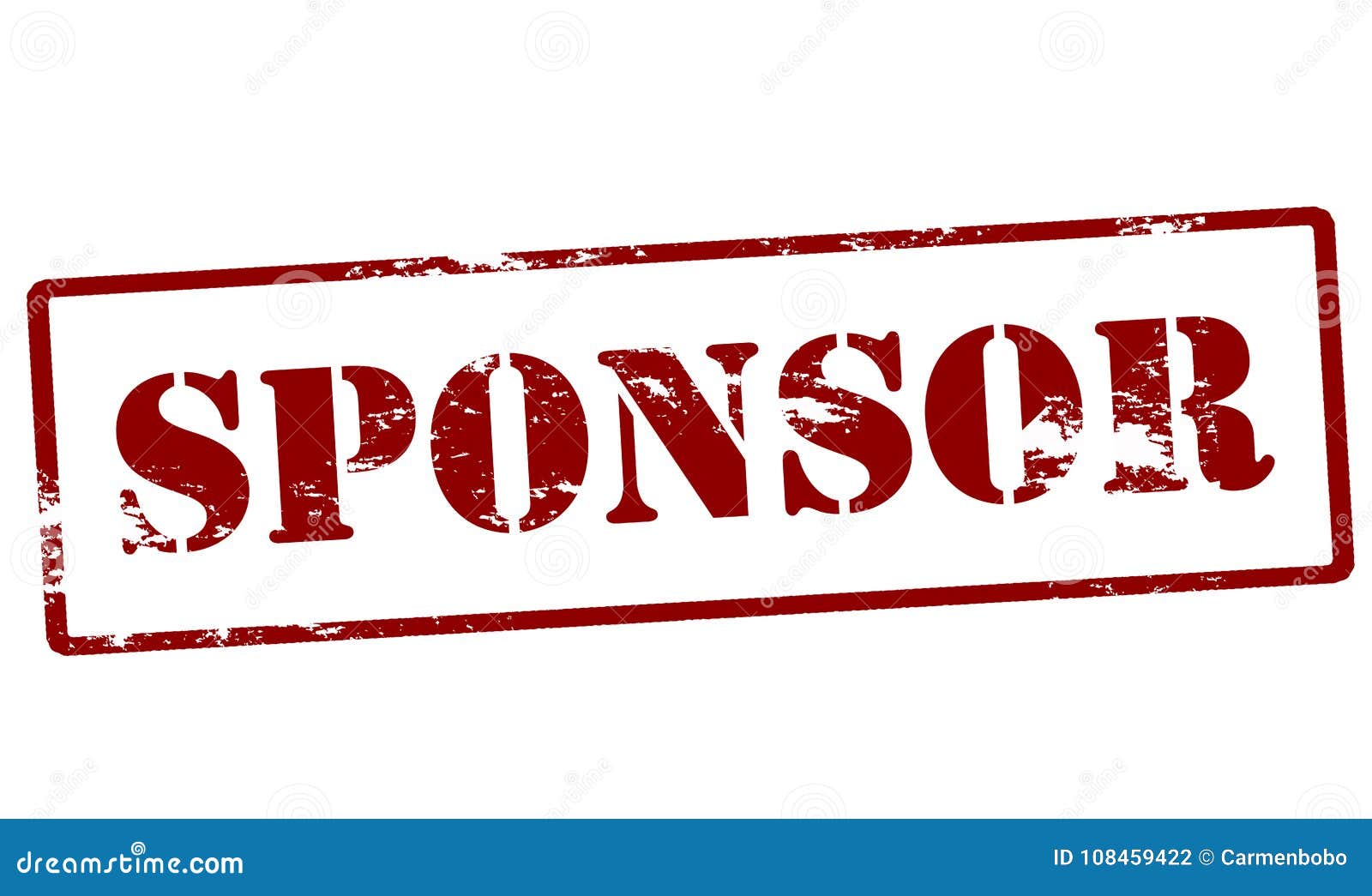 Sponsor stock illustration. Illustration of symbol, rectangular - 108459422