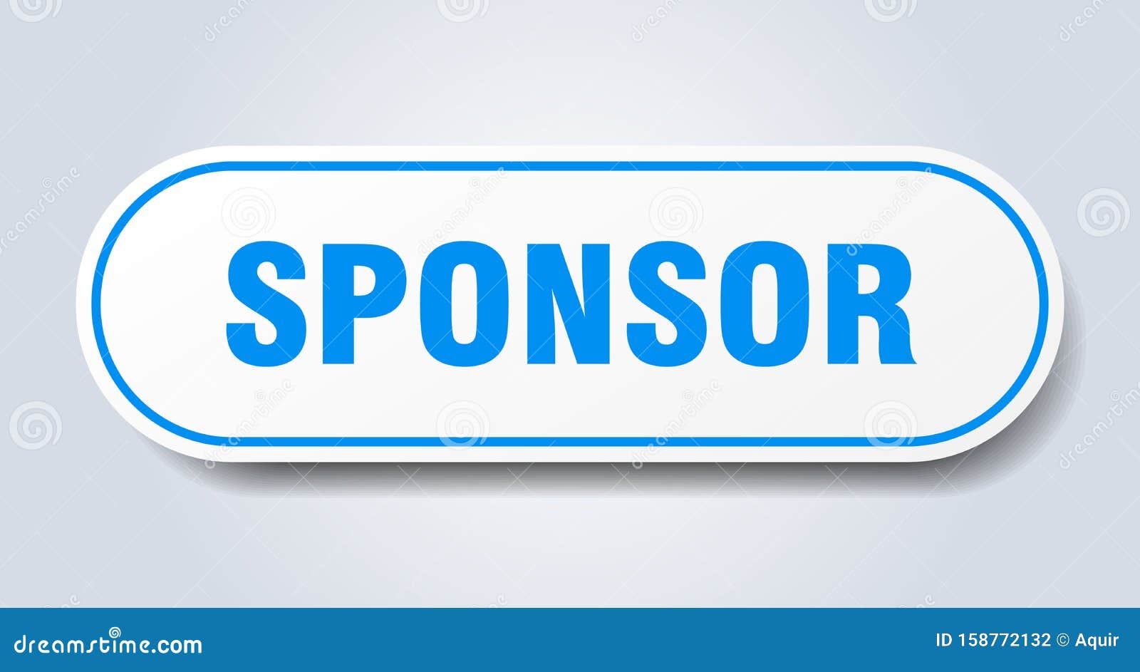 Sponsor sticker. stock vector. Illustration of banner - 158772132