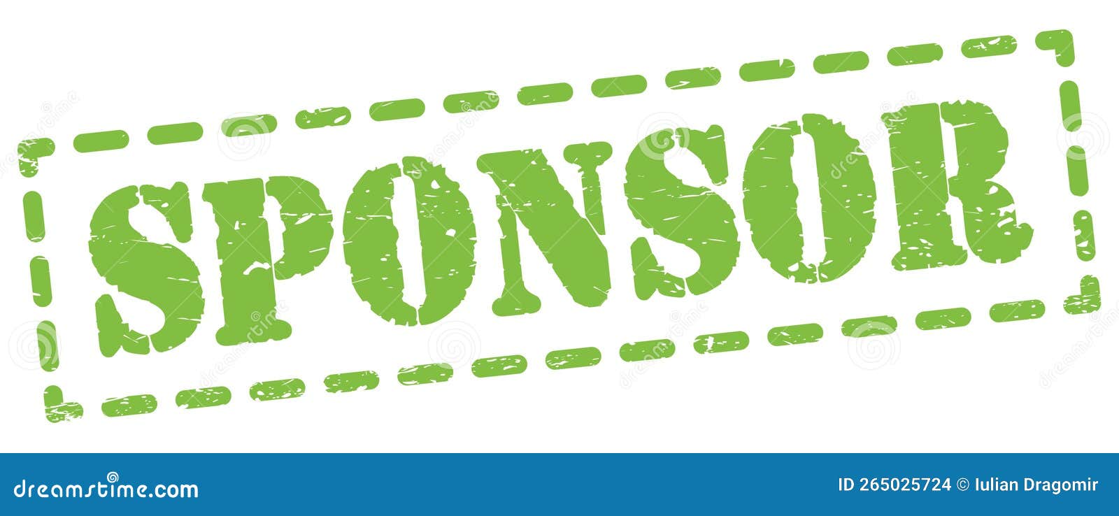 SPONSOR Text Written on Green Stamp Sign Stock Illustration ...
