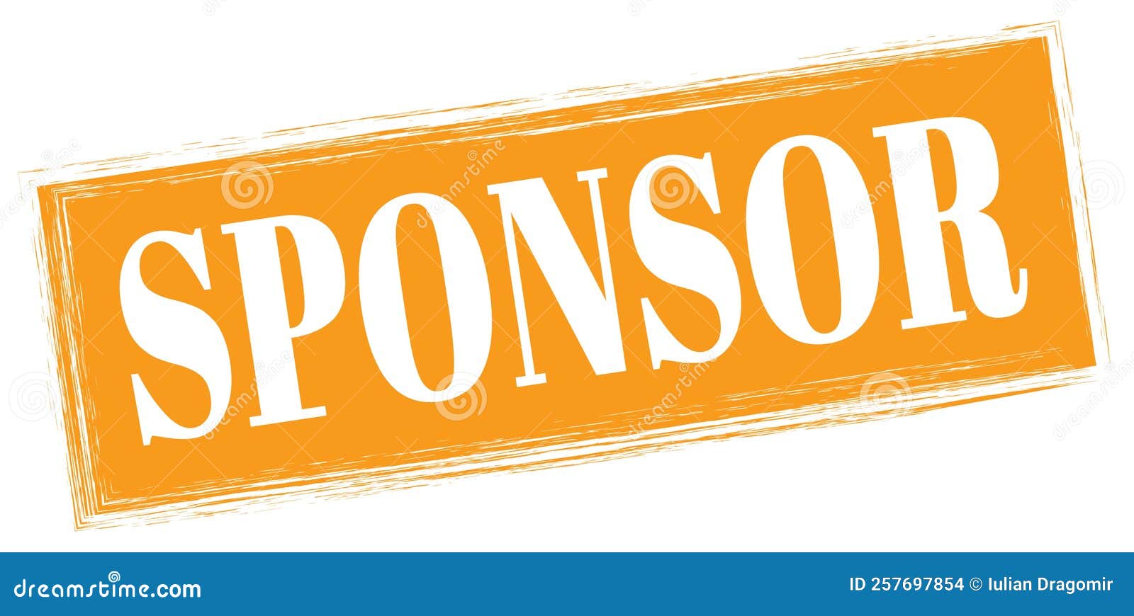 SPONSOR Text Written on Orange Stamp Sign Stock Illustration ...