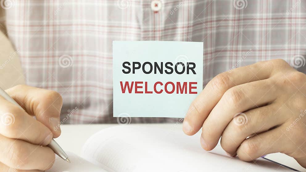 Sponsor Welcome Text Concept Over Stock Image - Image of leadership ...