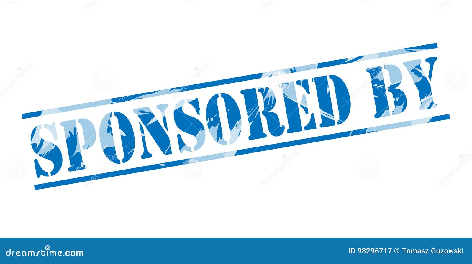 Sponsored by blue stamp stock illustration. Illustration of background ...