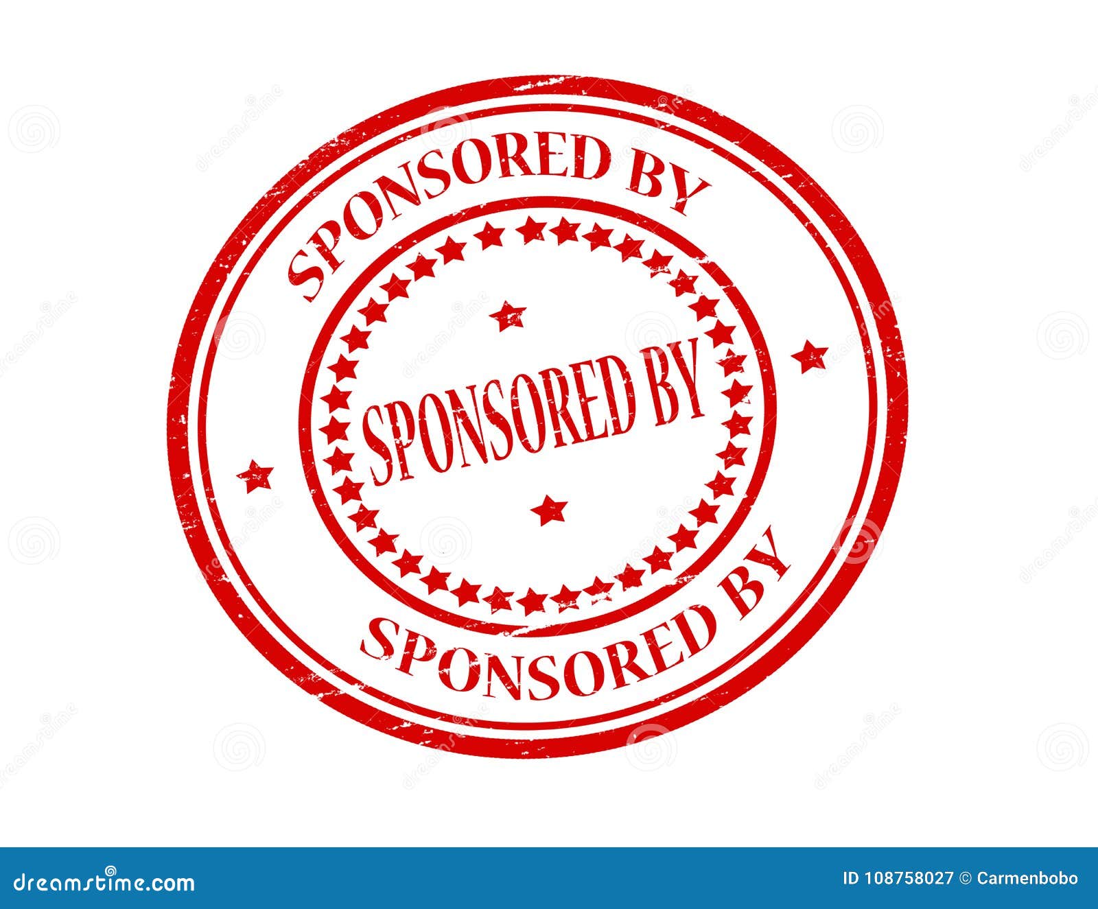 Sponsored by stock illustration. Illustration of miscellaneous - 108758027