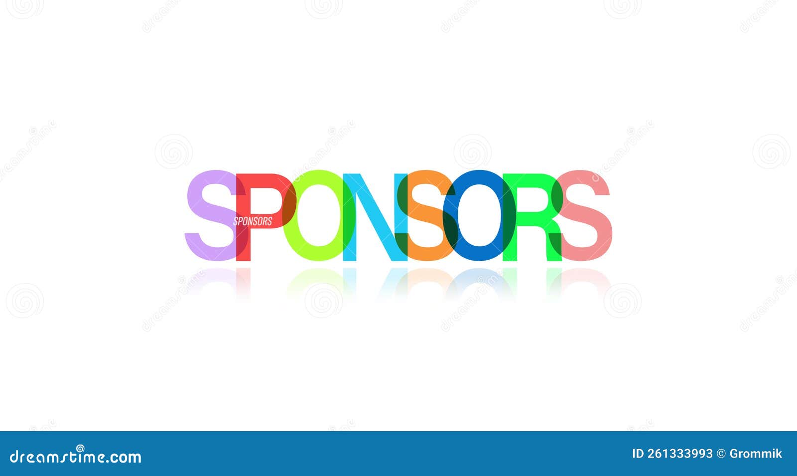 SPONSORS. Colorful Typographic Banner Stock Vector - Illustration of ...